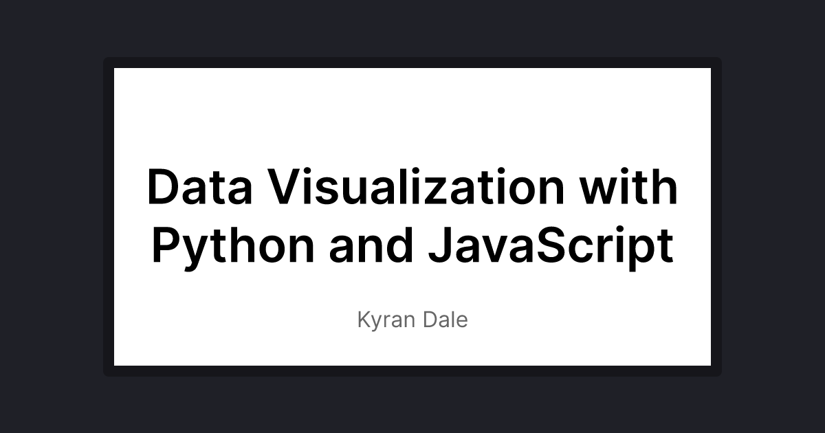 Data Visualization with Python and JavaScript